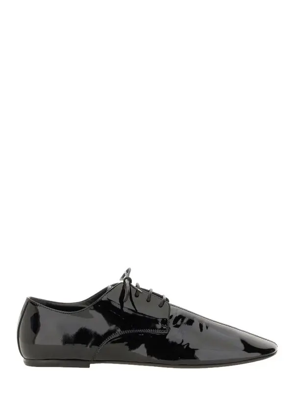 Dries Van Noten Shiny Leather Lace-up Shoe - Black