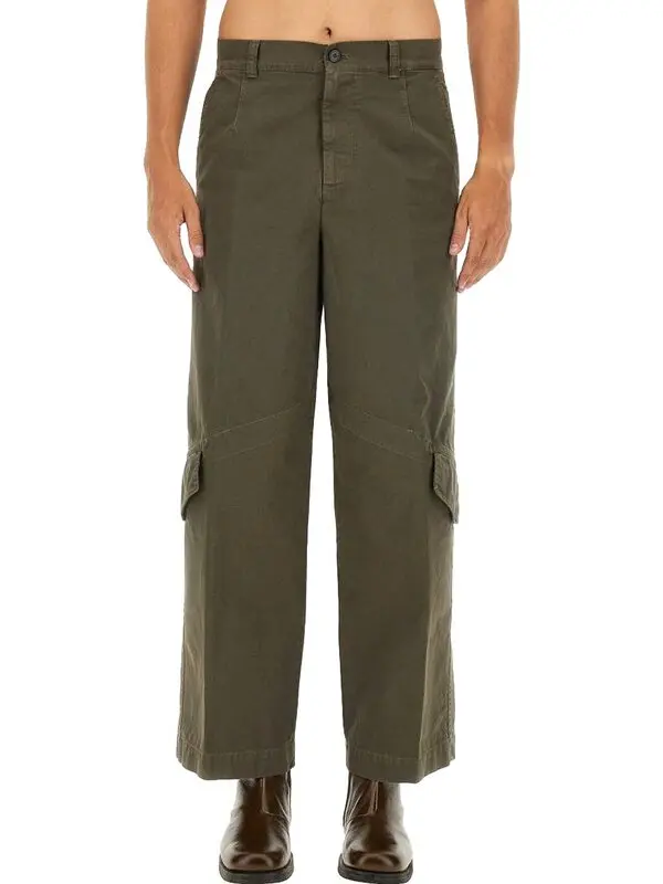 Dries Van Noten Paxford Regular Fit Pants - Military Green
