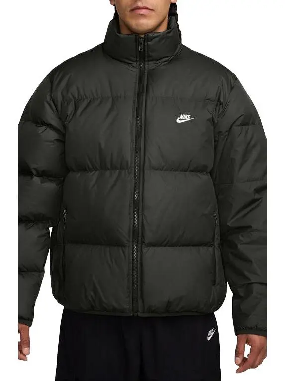 Nike Sportswear Club Storm-fit Quilted Down Puffer Jacket - Sequoia/white
