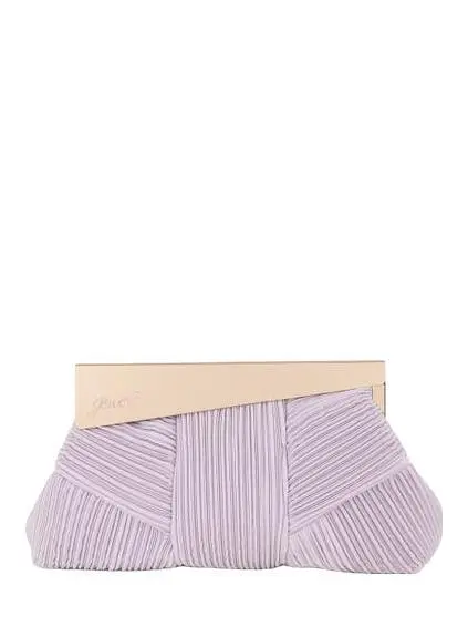Badgley Mischka Millie Mini Pleated Clutch - Lilac