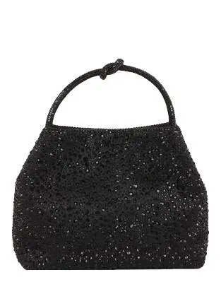 Badgley Mischka Joy Mix Crystal Mini Bucket Handbag - Black
