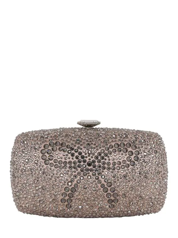 Badgley Mischka Sheena Crystal Box Clutch - Smoke Diamond