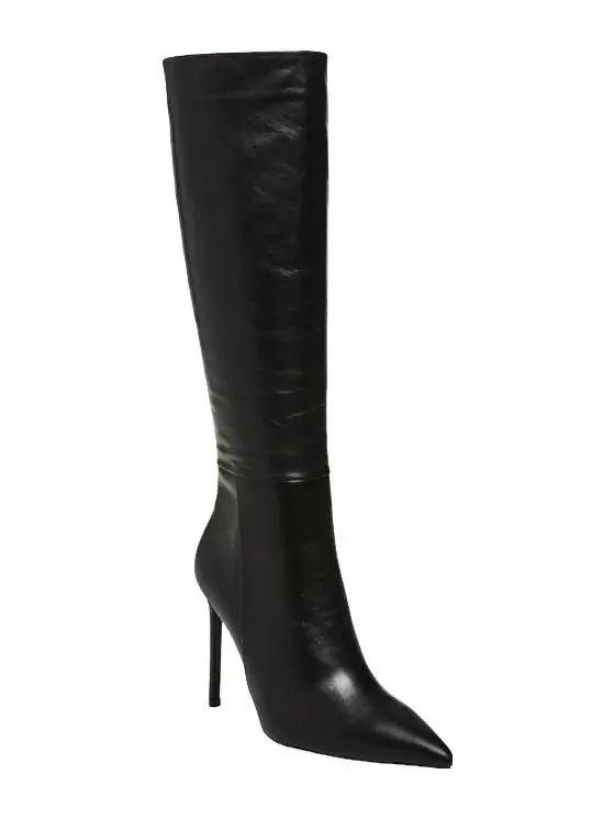 TONY BIANCO Pointed Toe Knee High Boot - Black Venice
