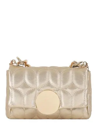 Badgley Mischka Tara Deco Quilted Mini Bag - Gold
