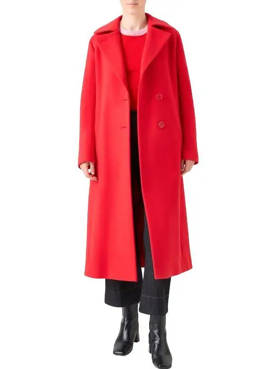 Akris Virgin Wool-blend Coat - Bright Red