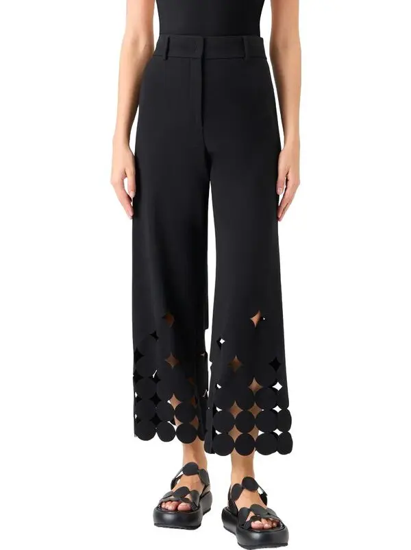 Akris Dot Cutout Pants - Black