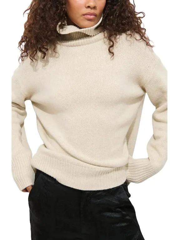 ALEX MILL Nottinghill Merino Wool Blend Turtleneck Sweater - Wishbone