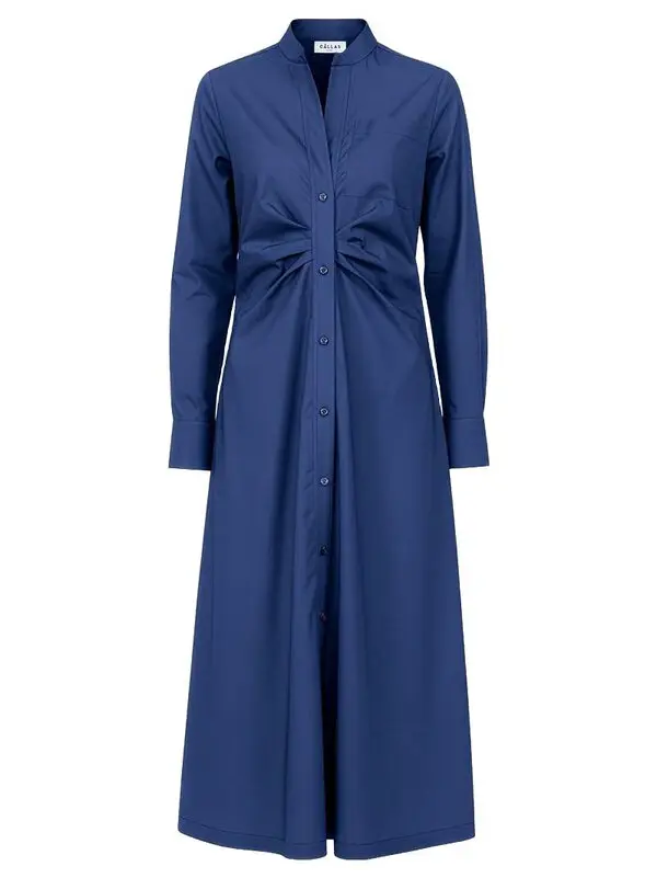 CALLAS MILANO Genny Long Sleeve Shirt Dress - Ocean