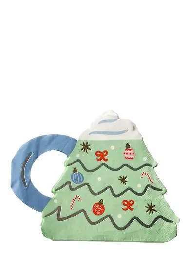 DAYDREAM SOCIETY Baking Spirits Bright Christmas Tree Mug Napkins - Assorted Pre-pack