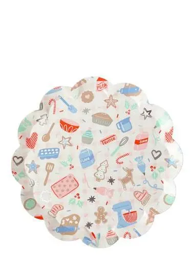 DAYDREAM SOCIETY Baking Spirits Bright Christmas Print Small Plates - Assorted Pre-pack