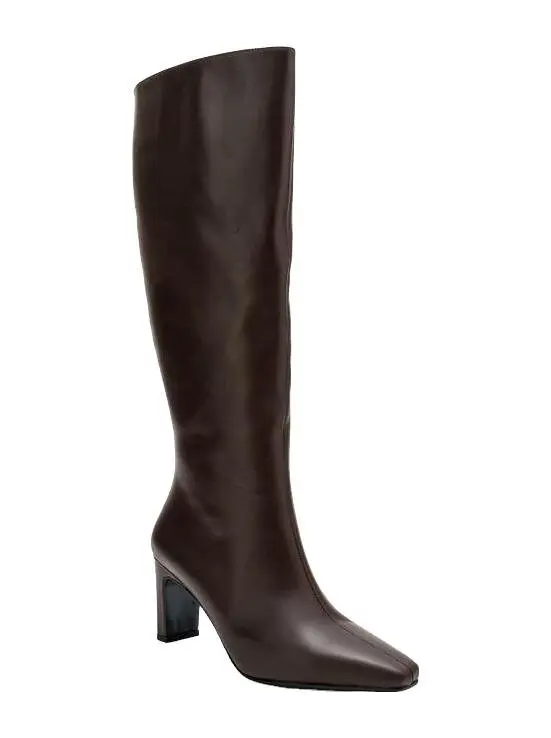 FOREVER & ALWAYS SHOES Velencia Leather Knee High Boots - Brown Leather