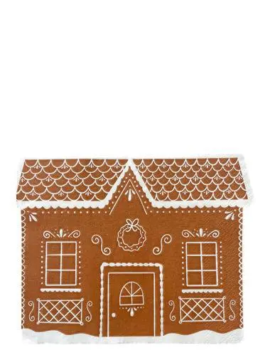 DAYDREAM SOCIETY Baking Spirits Bright Gingerbread House Napkins - Assorted Pre-pack