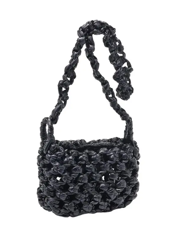 MODA LUXE Braided Woven Crossbody - Black