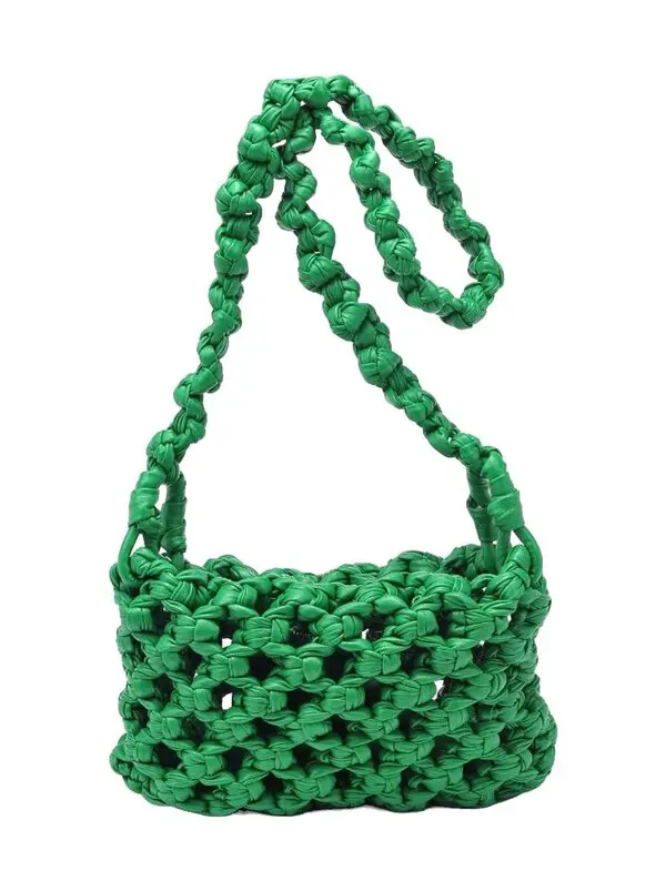 MODA LUXE Braided Woven Crossbody - Green
