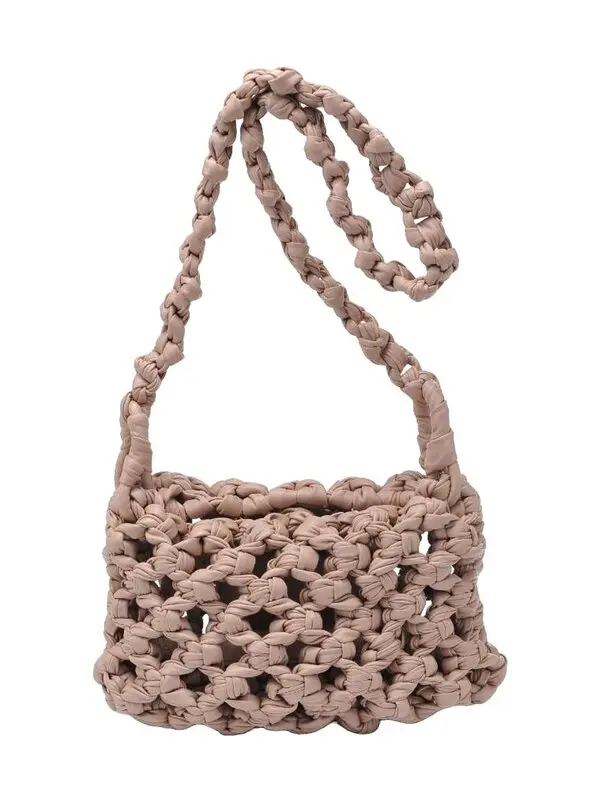 MODA LUXE Braided Woven Crossbody - Natural