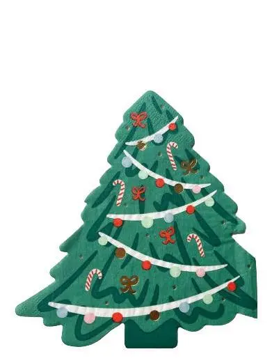 DAYDREAM SOCIETY Christmas Tree Guest Napkins - Assorted Pre-pack