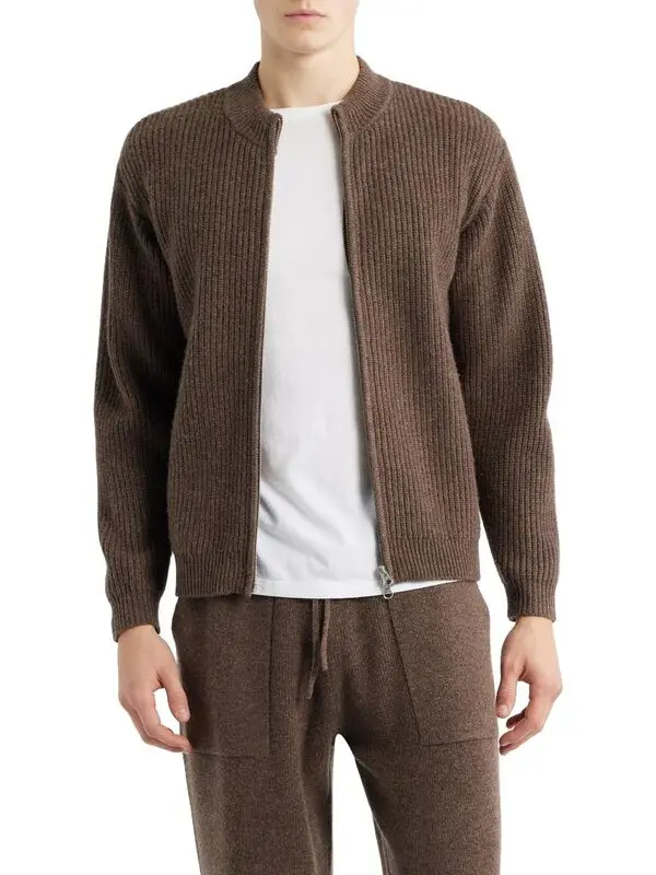 KROST Liv Wool Zip Cardigan - Espresso