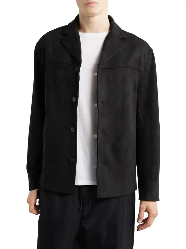 KROST Faux Suede Shirt Jacket - Black