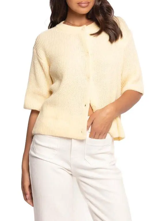 PETAL & PUP Elbow Sleeve Cardigan - Yellow