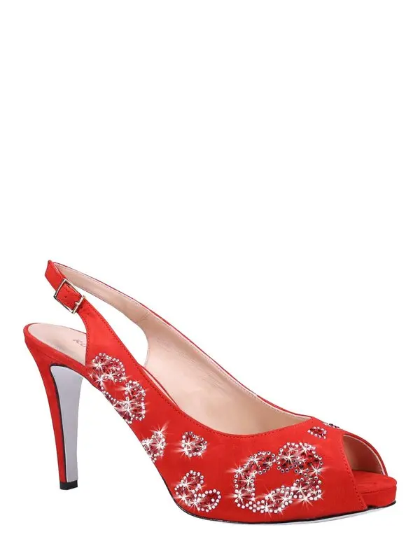 Ron White X The Devil Wears Prada Slingback Pumps - Crimson