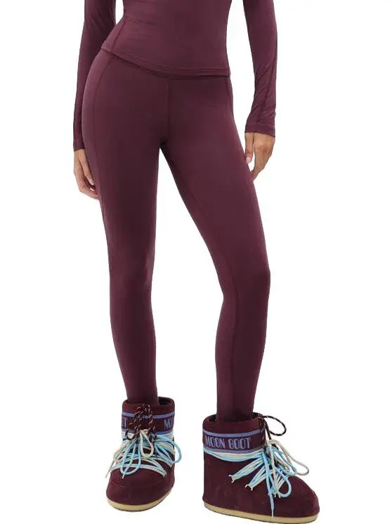 HALFDAYS Ruth Base Layer Leggings - Glazed Cherry