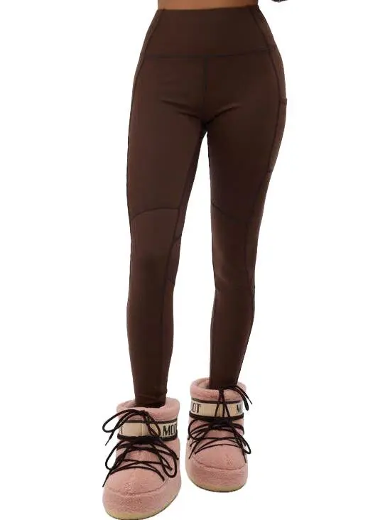 HALFDAYS Hallie High Waist Leggings - Spiked Cocoa