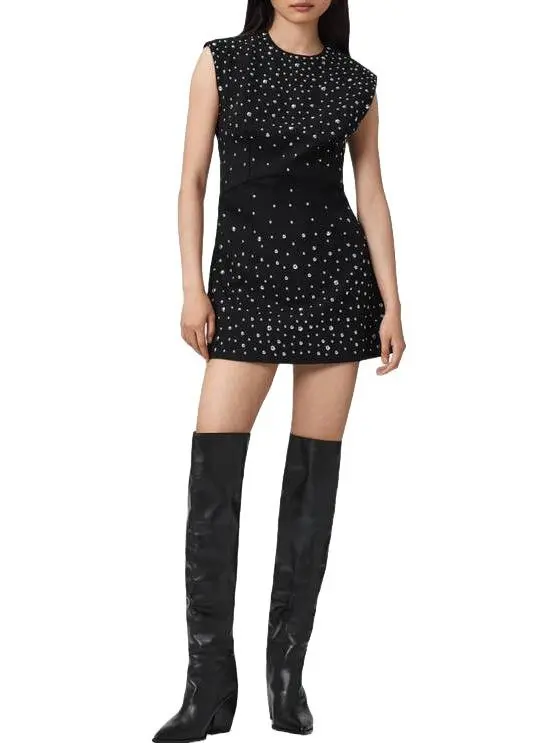 ALLSAINTS Tamara Studded Minidress - Black