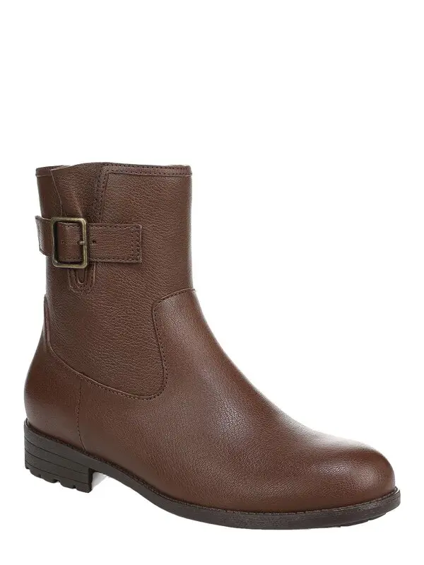 Vionic Buckled Ankle Boot - Coffee