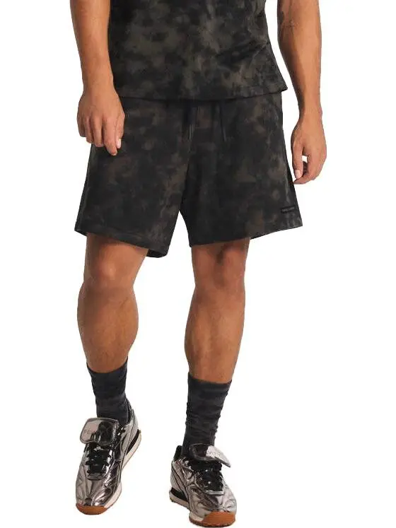 SAVAGE X FENTY Fleece Lounge Shorts - Black Caviar Diffused Camo