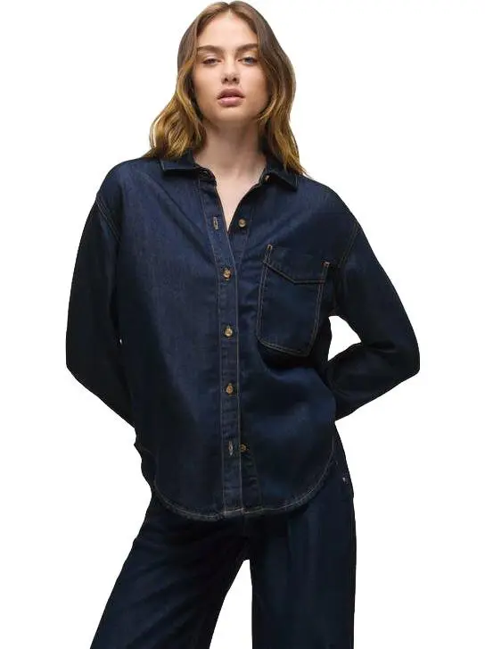 Hudson Jeans Oversized Button Down Shirt - Rinse