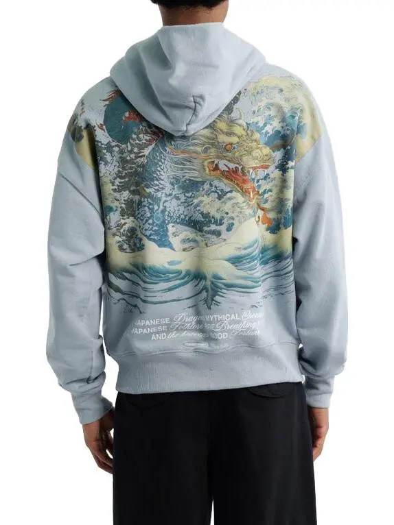 CRIMINAL DAMAGE Mythology Graphic Hoodie - Blue