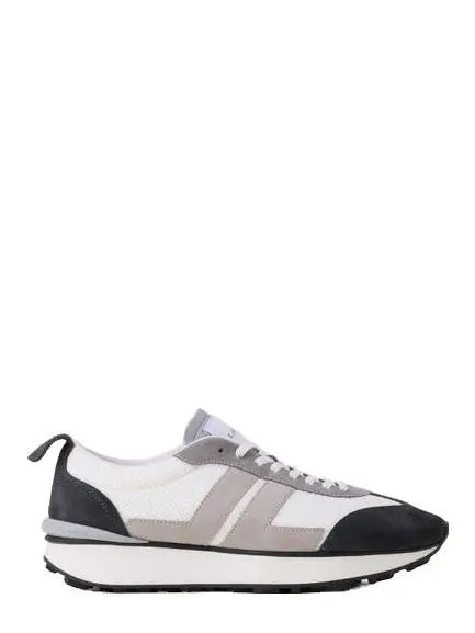 LANVIN Bumpr Sneakers In Mesh And Brushed Suede - Light Grey/dark Grey