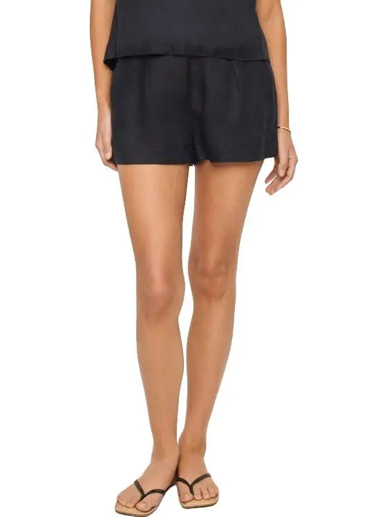 L*Space Lia Linen Shorts - Black