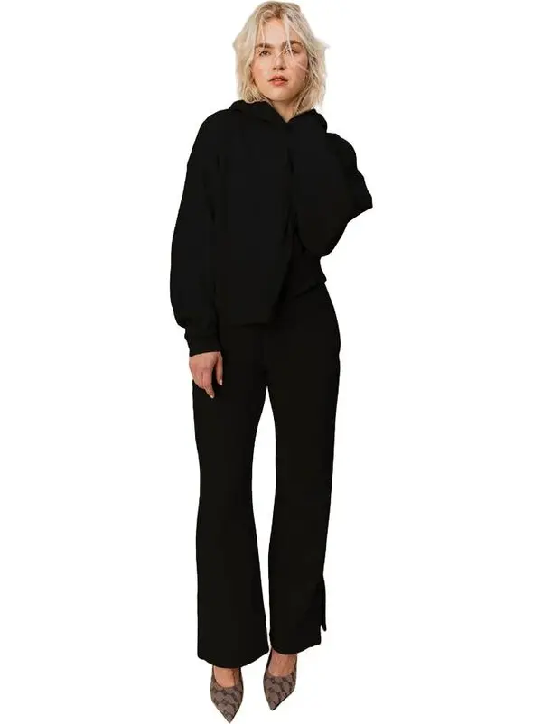 OCIO Organic Cotton Teddy Flare Pant - Black