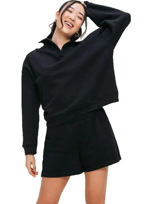 OCIO Organic Cotton Teddy Polo Crew - Black
