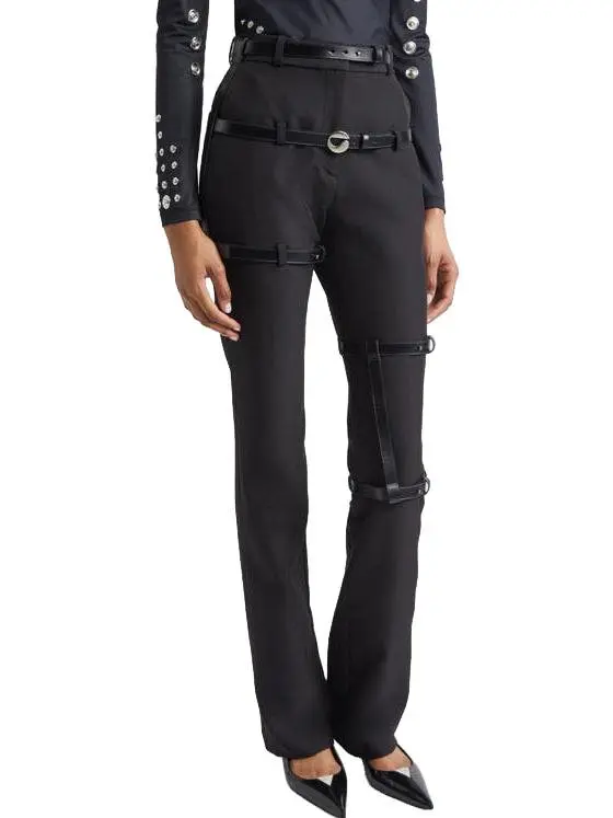 Coperni Multibelt Straight Leg Trousers - Black