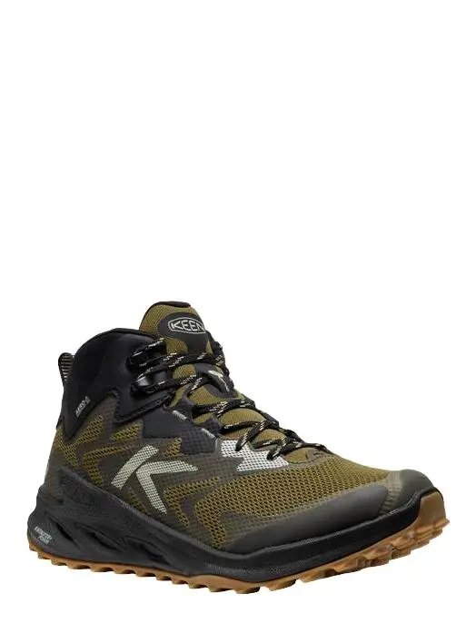 Keen Zionic Nxt Waterproof Hiking Sneaker - Dark Olive/black