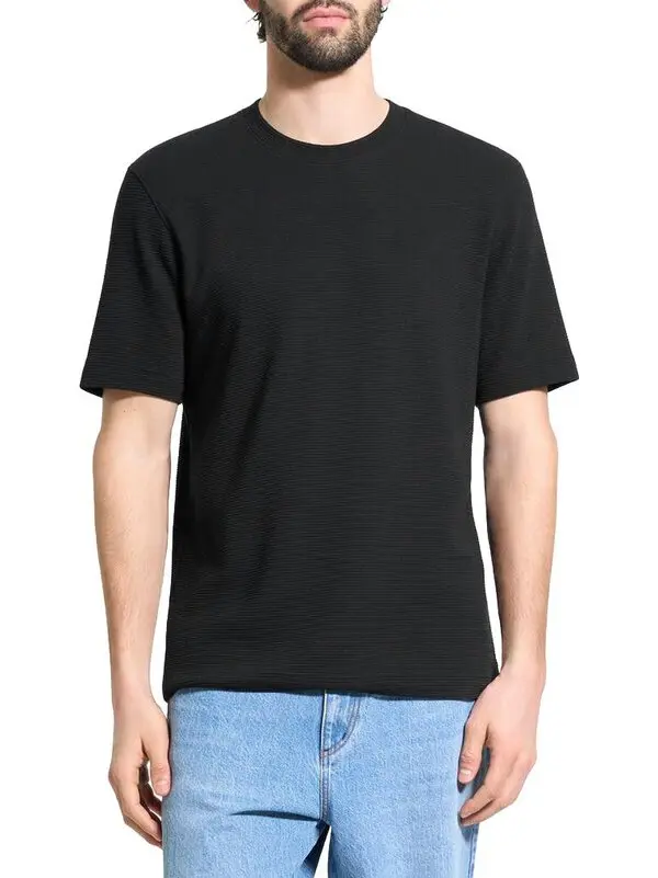Theory Delroy Studio Textured T-shirt - Black