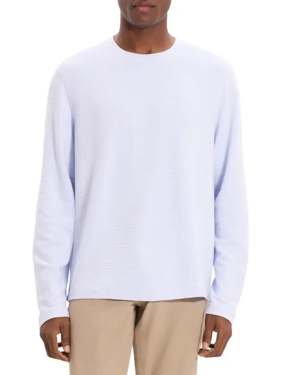 Theory Delroy Textured Long Sleeve T-shirt - Olympic