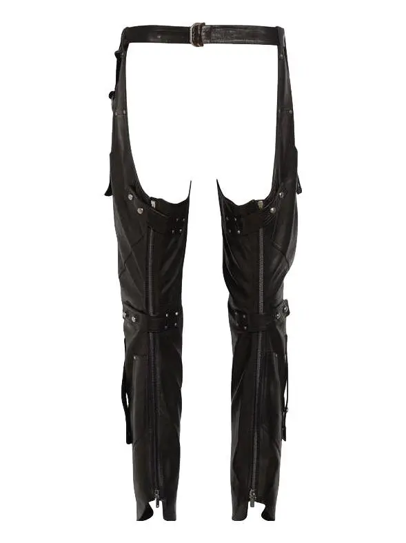 Rick Owens Leo Prothmann Leather Chaps - Black