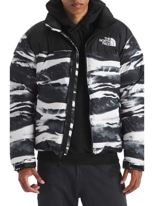 The North Face 1996 Retro Nuptse 700 Fill Power Down Jacket - Black Edge Of Light Print