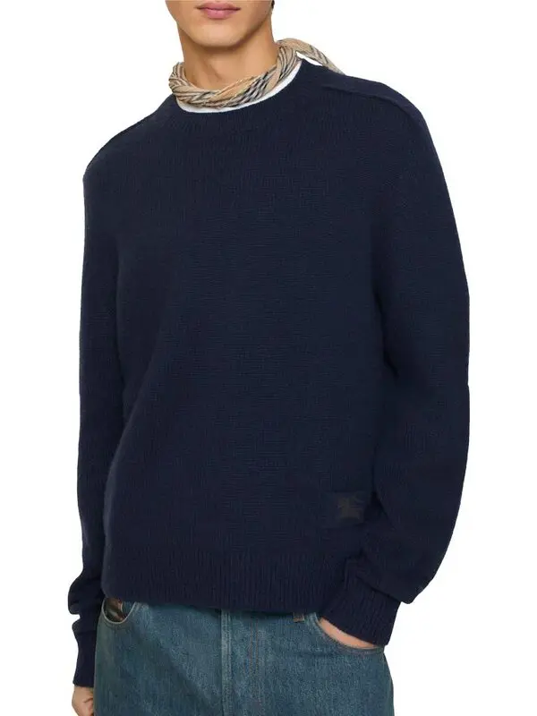 Burberry Cashmere Crew-neck Sweater - Silhouette Blue