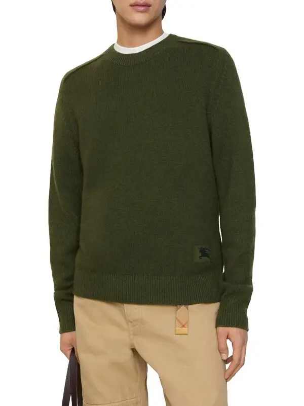 Burberry Cashmere Crew-neck Sweater - Tent Green