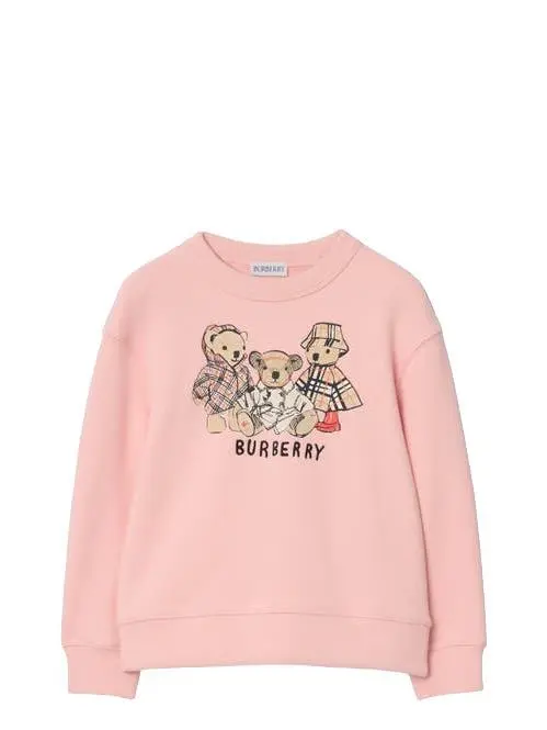 Burberry Thomas Bear Cotton Sweatshirt - Peony Pink