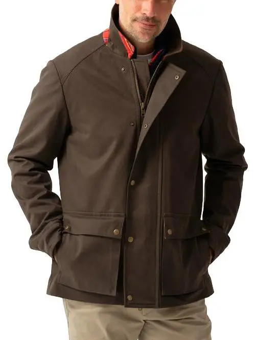 KOY CLOTHING Canvas Cotton Car Coat - Dark Olive