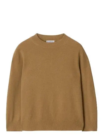 Burberry Check Patch Wool Cashmere Sweater - Camel