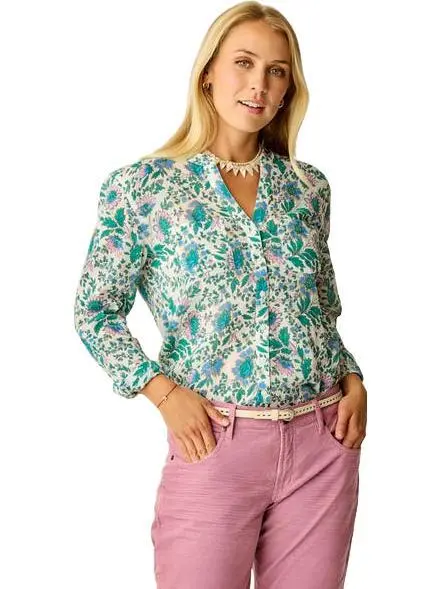 Carve Designs Dylan Gauze Tunic - Cloud Multifloral