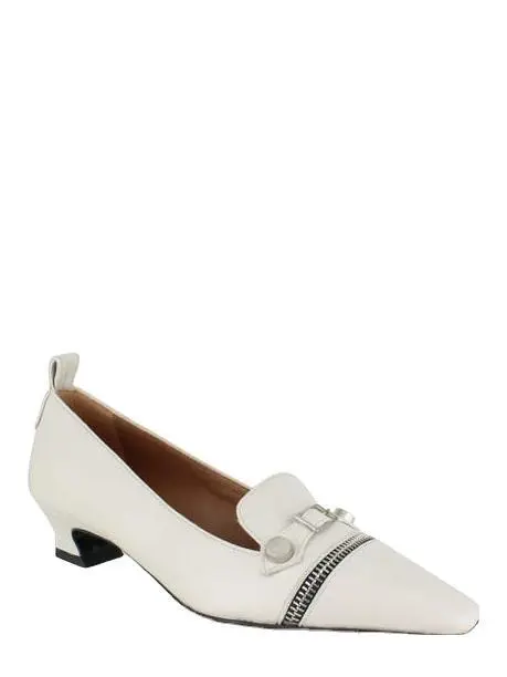 ZIGINY Mariela Kitten Heel Pump - Milk Leather
