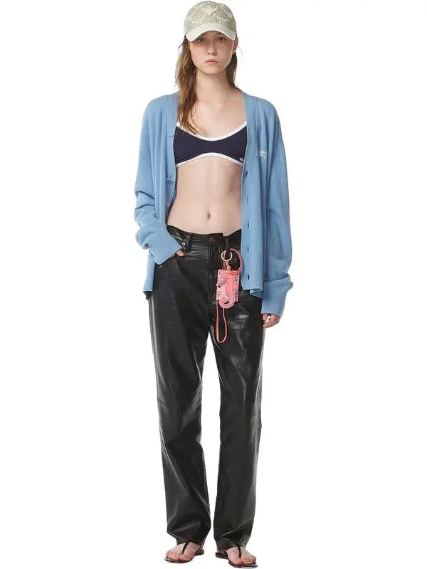 Mcm Laurel Cardigan In Wool And Recycled Cashmere - Blue