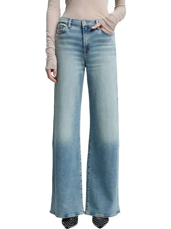 7 For All Mankind Lotta High-waist Wide-leg Jeans - Amuse Me